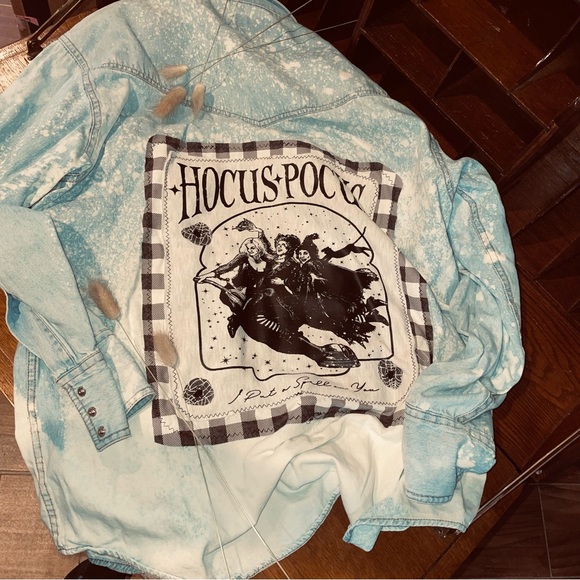 Tops | Hocus Pocus The Green Flannel Is A Medium In Sizethe Denim Is A ...